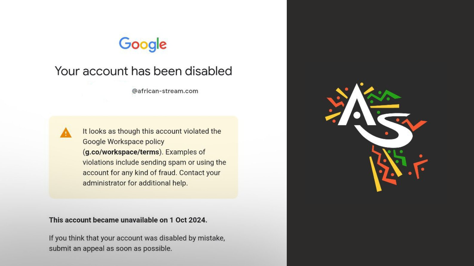Google Bans African Stream's Gmail Account Over ‘Unsubstantiated ...